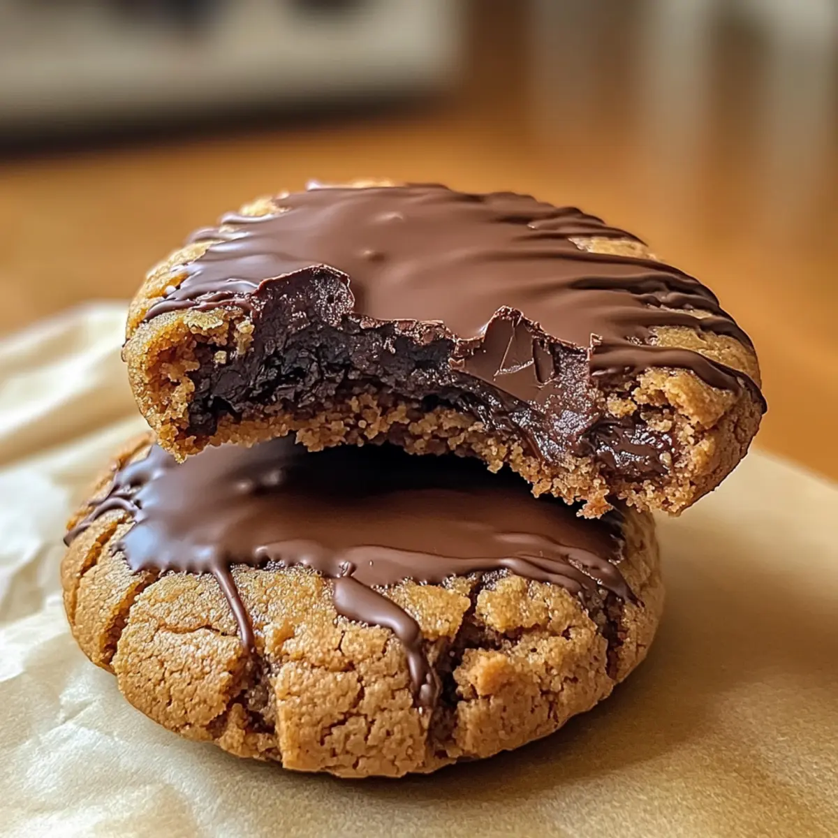 Irresistible Healthy Peanut Butter Greek Yogurt Chocolate Fudge Cookies