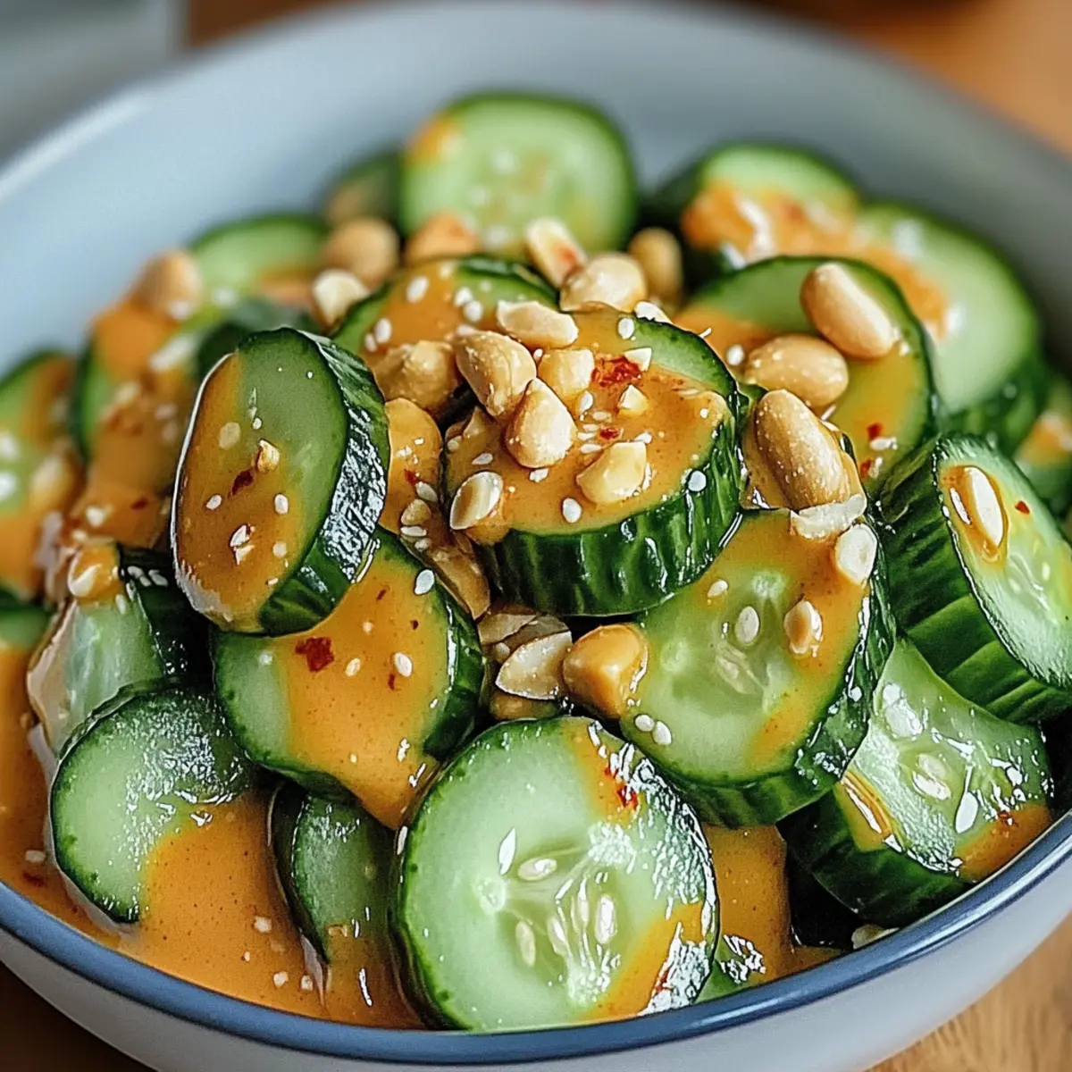 Easy Cucumbers in Spicy Peanut Sauce for a Delicious Twist