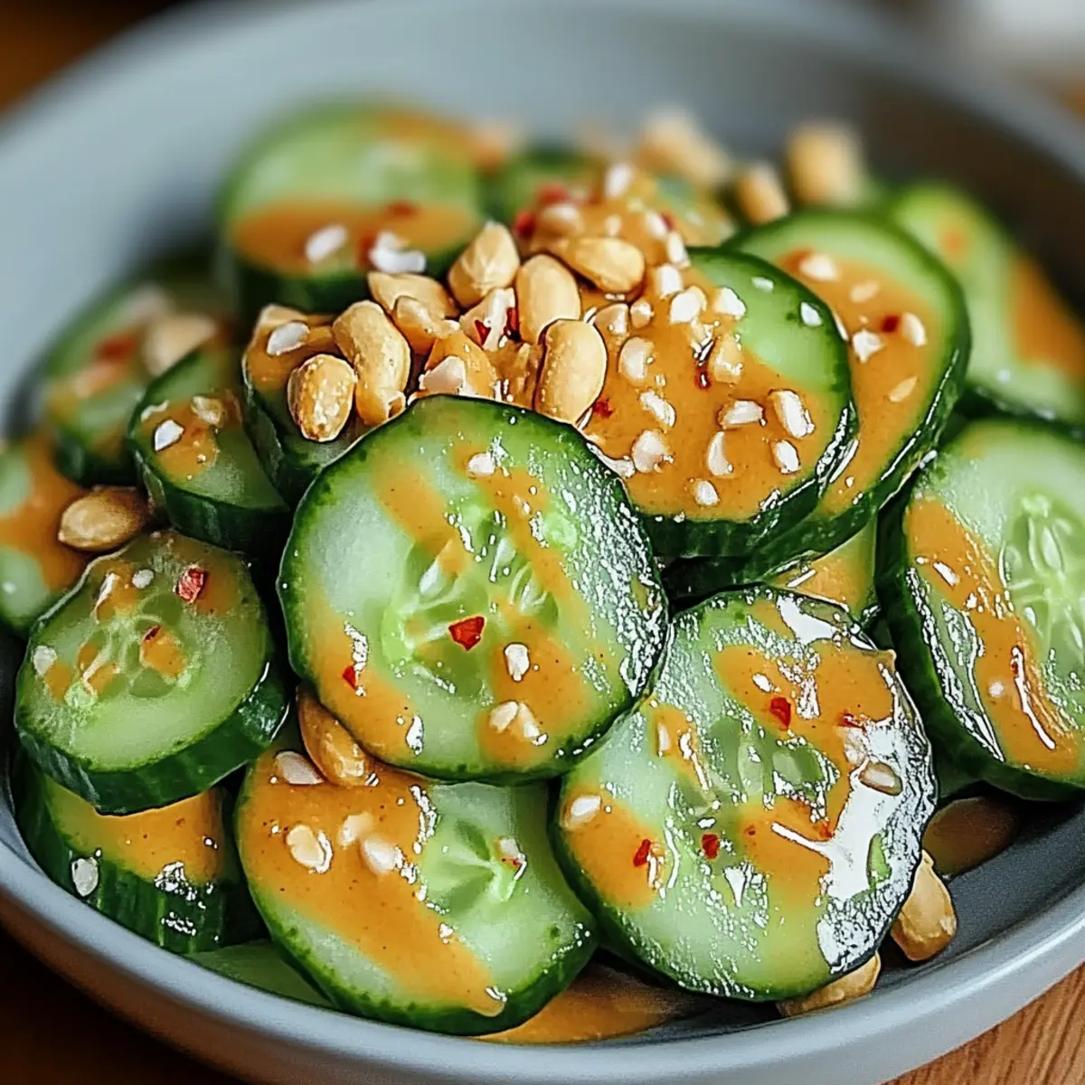 Easy Cucumbers in Spicy Peanut Sauce for a Delicious Twist