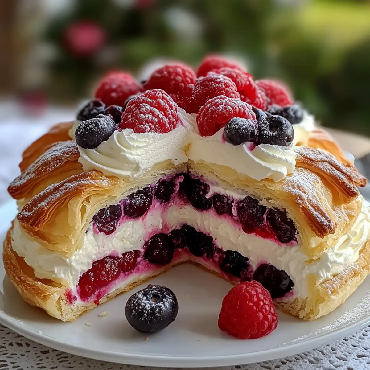 Exquisite Berry Cream Pastry Cake: Irresistibly Delicious Delight