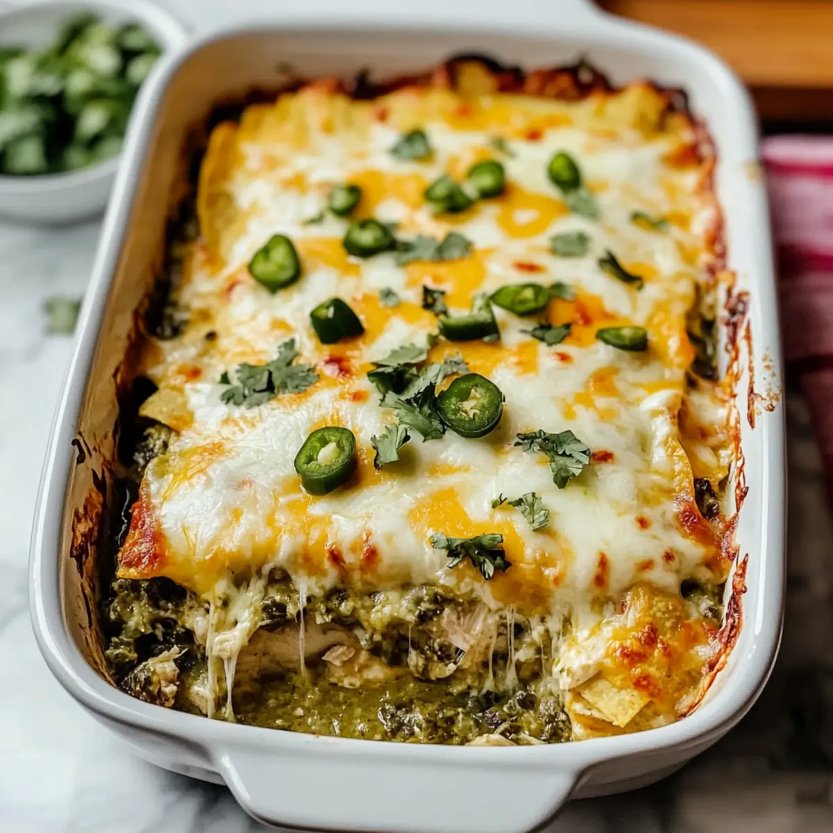 Irresistible Delicious Salsa Verde Chicken Casserole